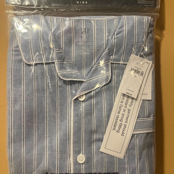 GAP | Pajamas | Gap Blue And White Striped Pajama Set | Poshmark